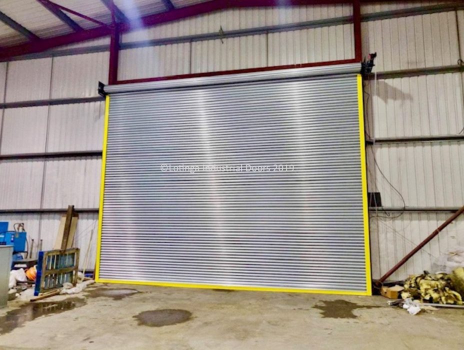 Galvanised Shutter with Altered Opening - Lotinga Doors